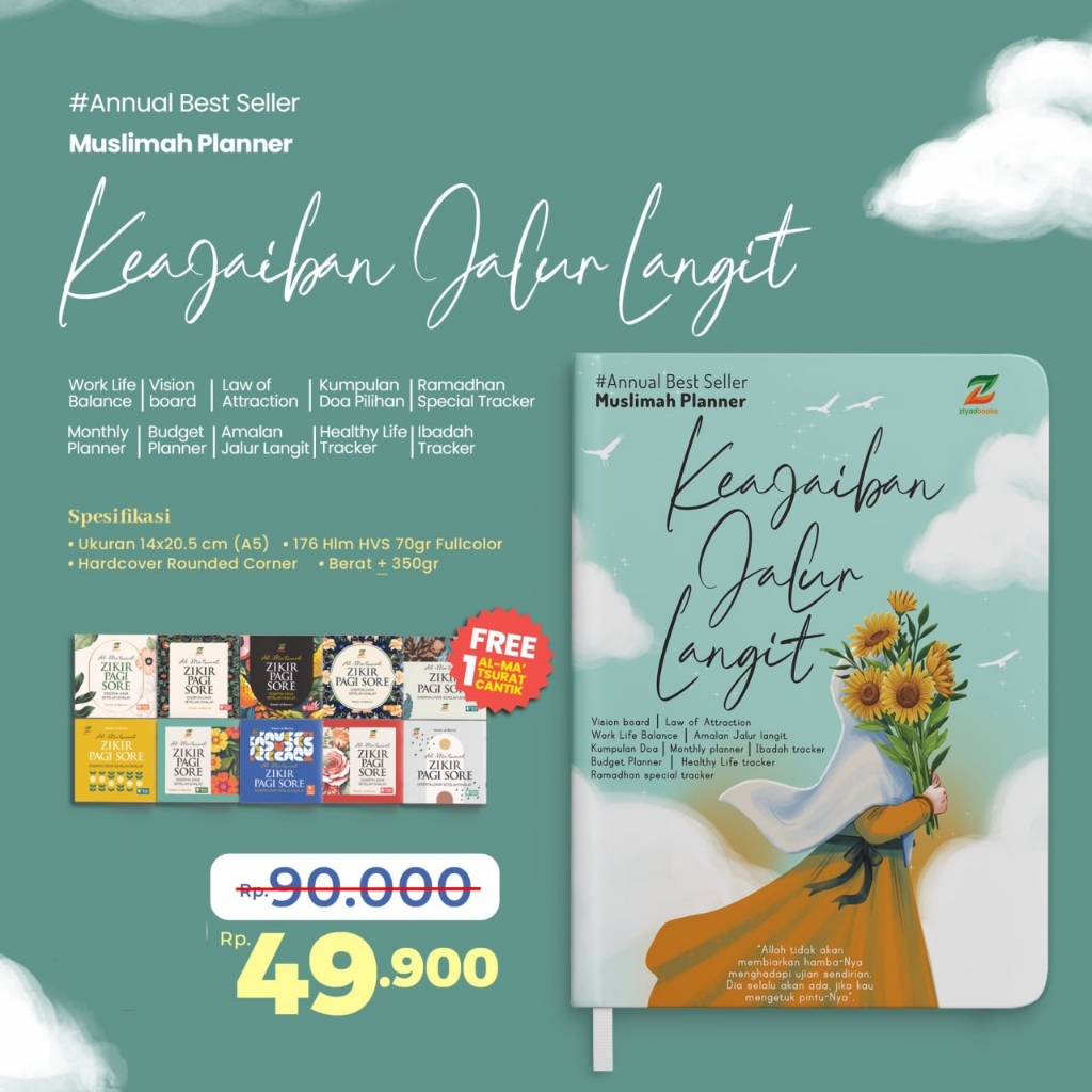 Jual buku journal journaling jurnal muslimah monthly weekly planner ...