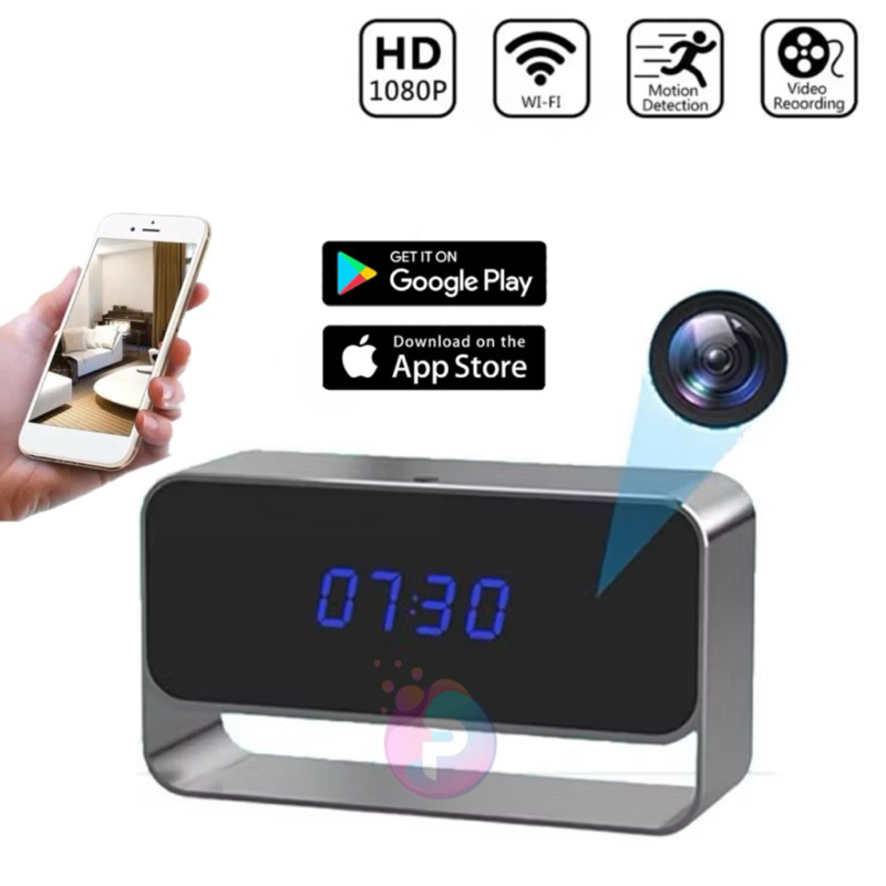 Jual Kamera Mini 1080P WIFI Hidden Spy Camera Clock CCTV Mini Model Jam ...