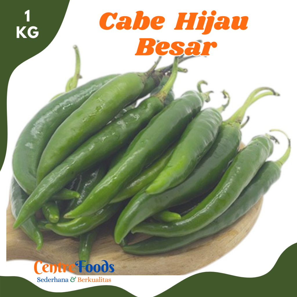 Jual CABE HIJAU Besar - Cabai Ijo Besar Fresh | 1.000gr [ Harga Per KG ...