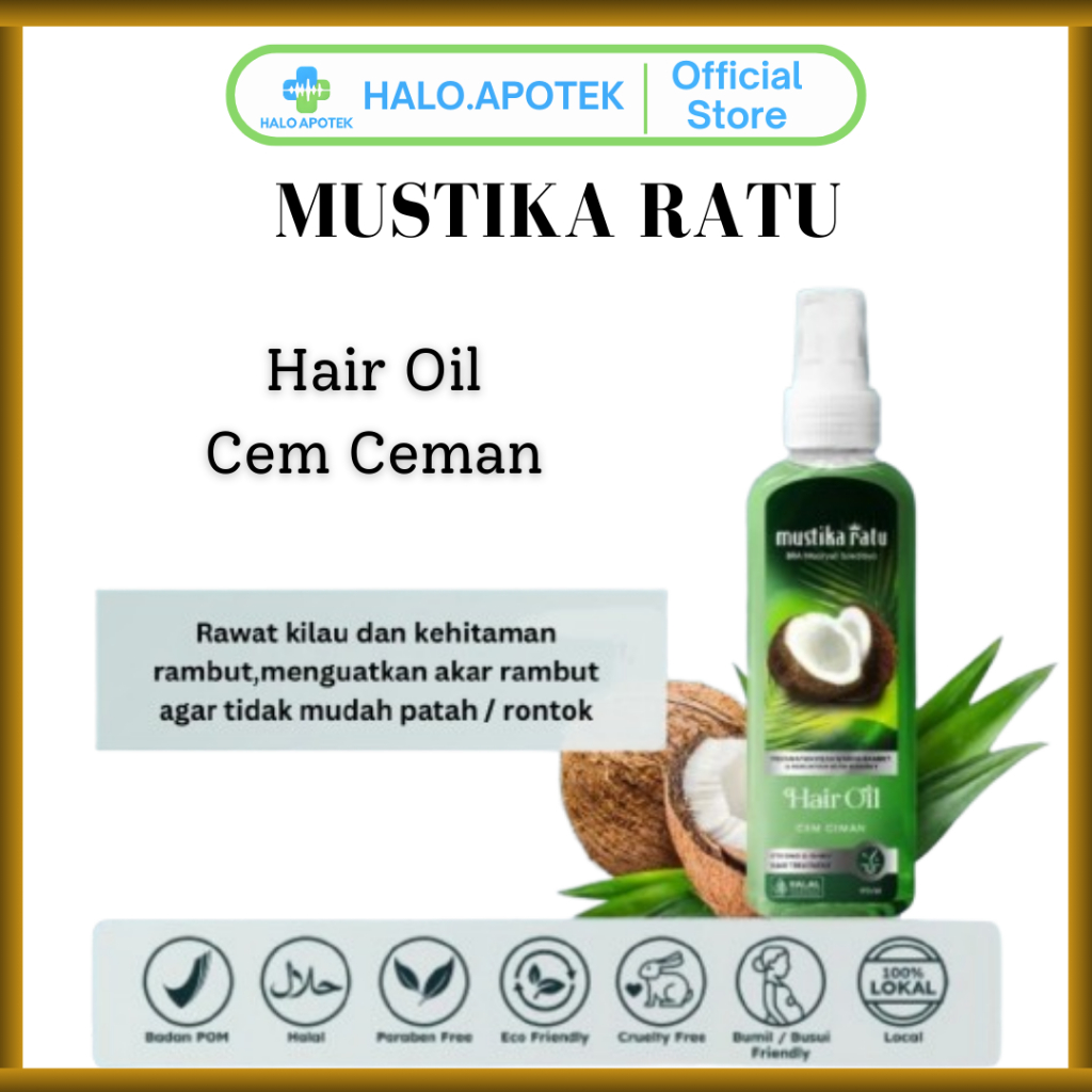 Jual Mustika Ratu Minyak Cem Ceman 75ml | Memperkuat rambut dari akar ...