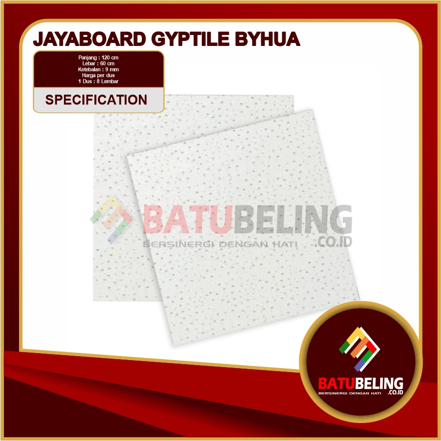 Jual Termurah DUS JAYABOARD Byhua 60x120 Ceiling Panel/ Gyptile 9mm ...
