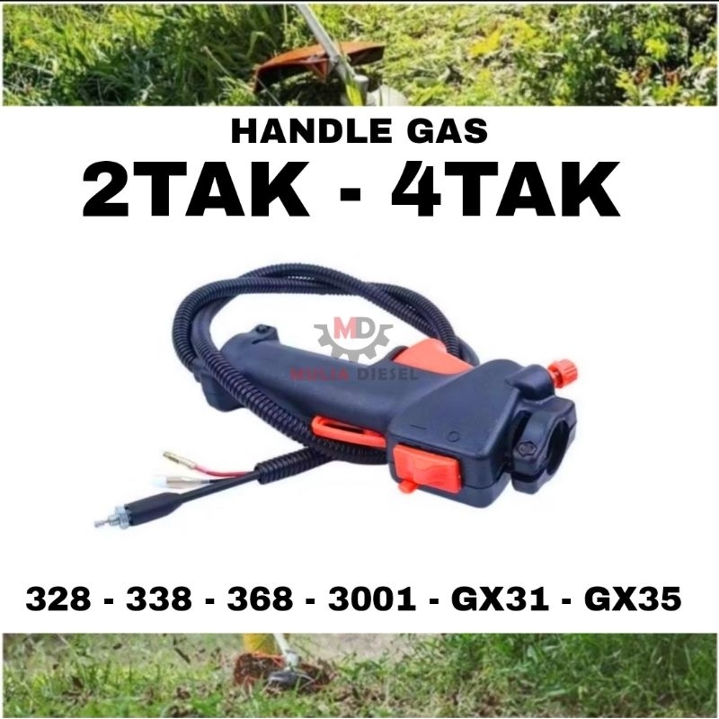 Jual Handle Gagang Gas Throttle Lever Mesin Potong Tebas Rumput 4 TAK GX 31 35 GX31 GX35 ...