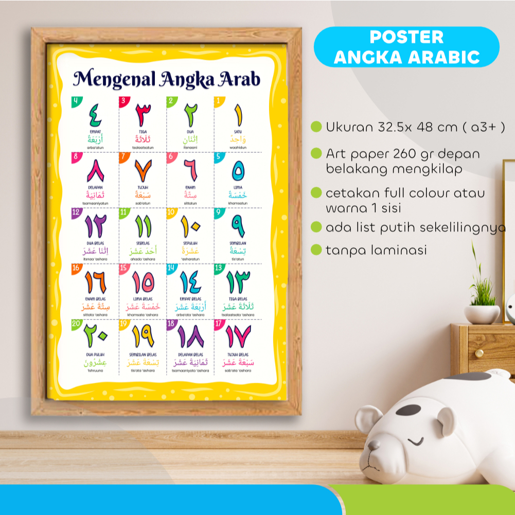 Jual Poster Edukasi Anak islami HURUF HIJAIYAH dan ALIF Fatah Belajar ...
