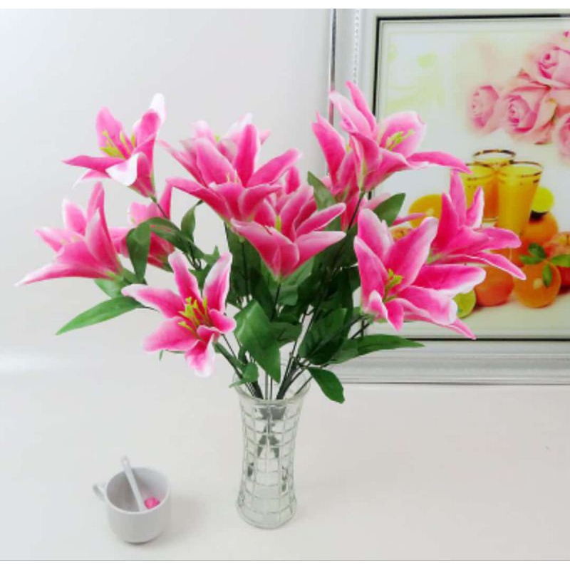 Jual 1 TANGKAI BUNGA LILI LILY ARTIFICIAL | Shopee Indonesia