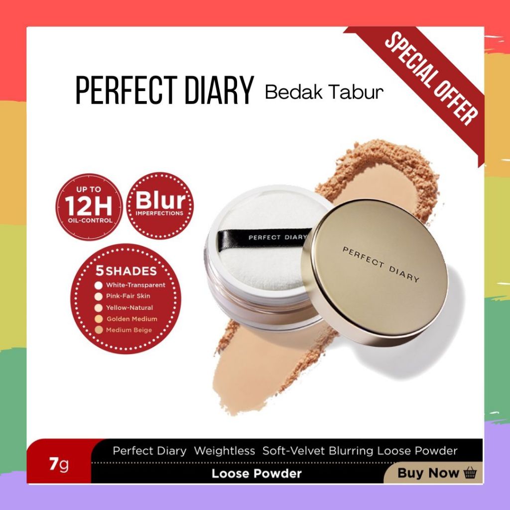 Jual [READY] PERFECT DIARY Weightless Soft Velvet Blurring Loose Powder ...