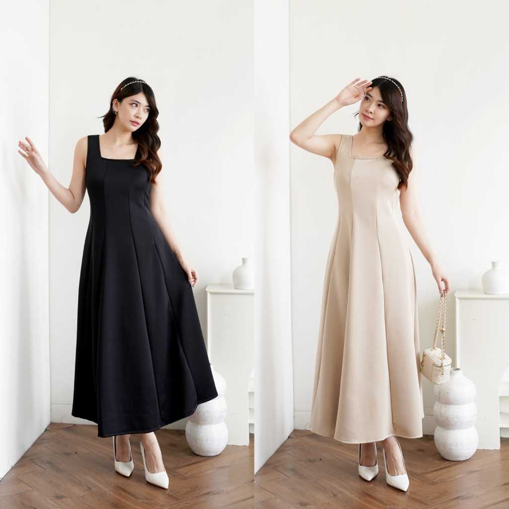 Jual Sandra Dress Korean Style Wanita 3Well | Shopee Indonesia