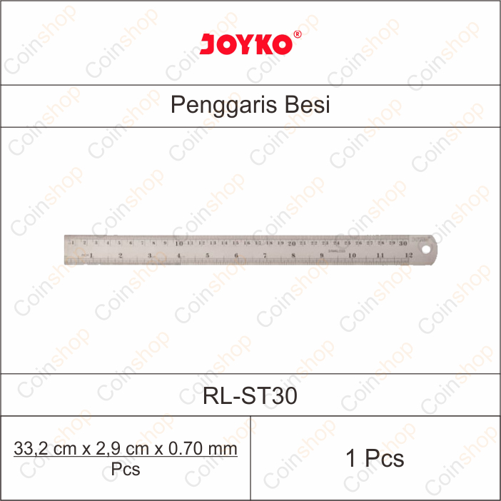 Jual Joyko RL-ST30 Stainless Steel Ruler Penggaris Besi 30 cm Per Pcs | Shopee Indonesia
