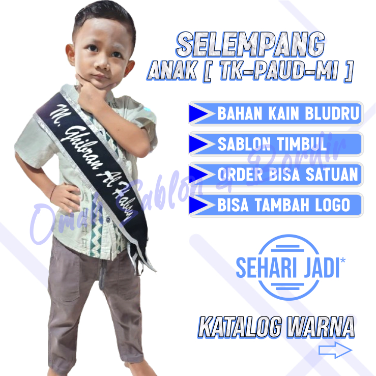Jual Selempang Wisuda Custom Nama Anak Beludru Pita Selempang Anak ...