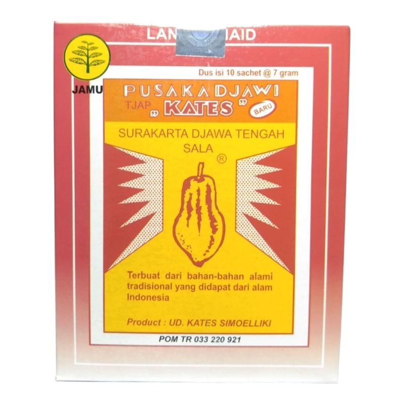 Jual Jamu Kates Lancar Haid Pusaka Djawi 1box isi 10sachet | Shopee ...