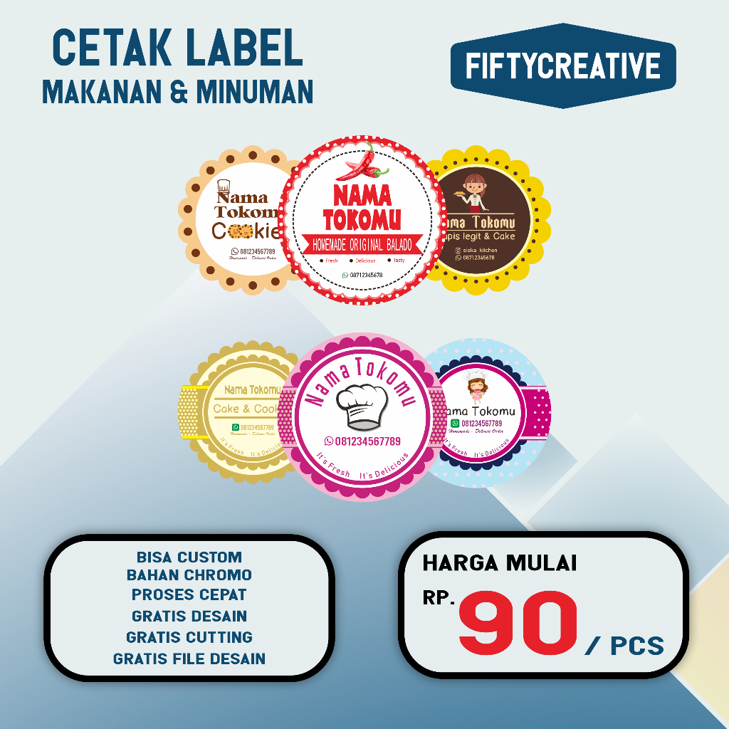 Jual STIKER LABEL MAKANAN MINUMAN | STIKER CUSTOM | STIKER PRODUK ...