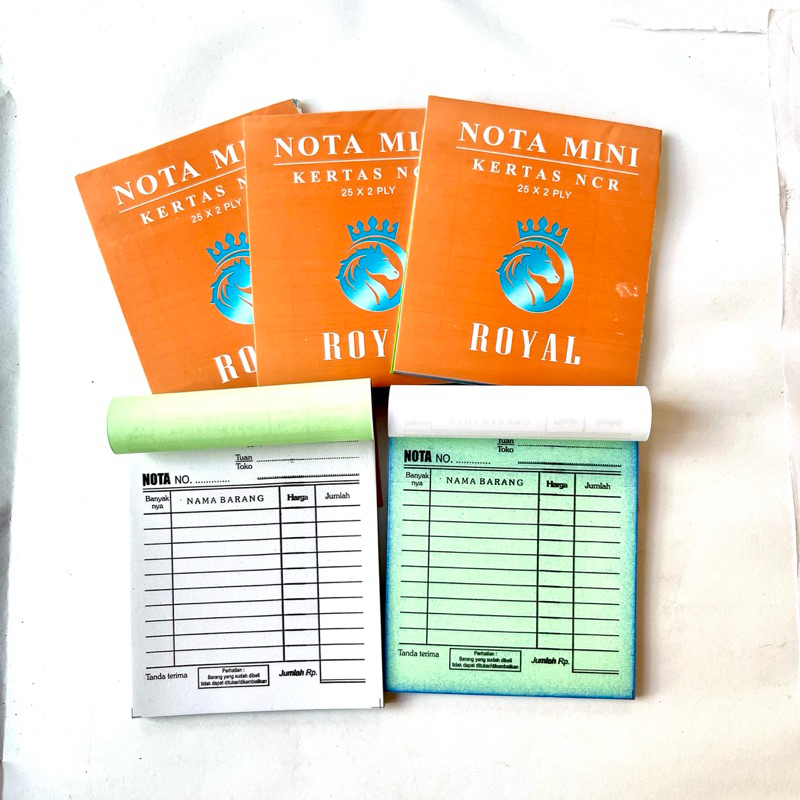 Jual (10 Buku) Nota Mini 2 Ply NCR isi 50 Lembar 25Set Nota Loundry ...