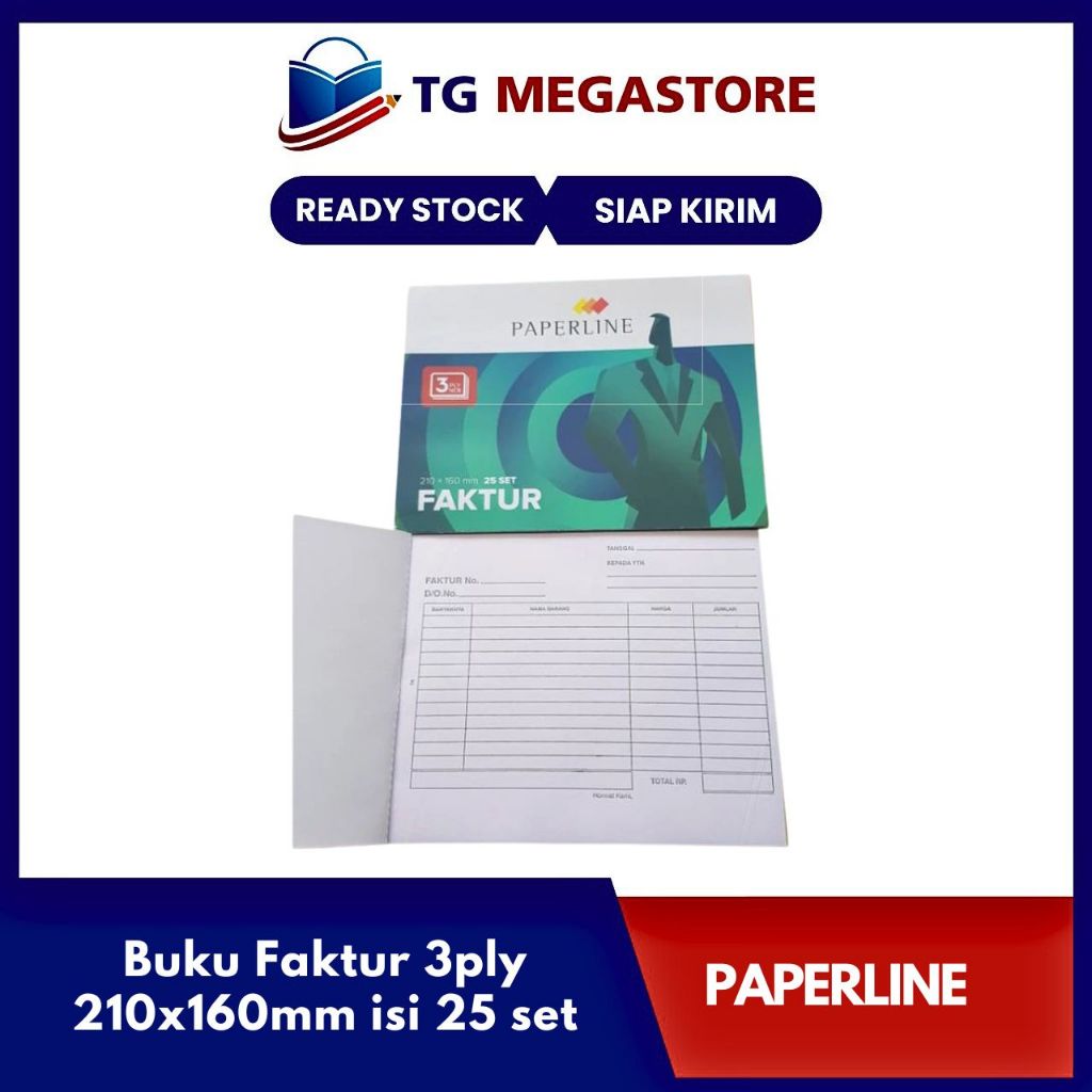 Jual Buku Faktur Paperline 3ply 210x160mm isi 25 set | Shopee Indonesia