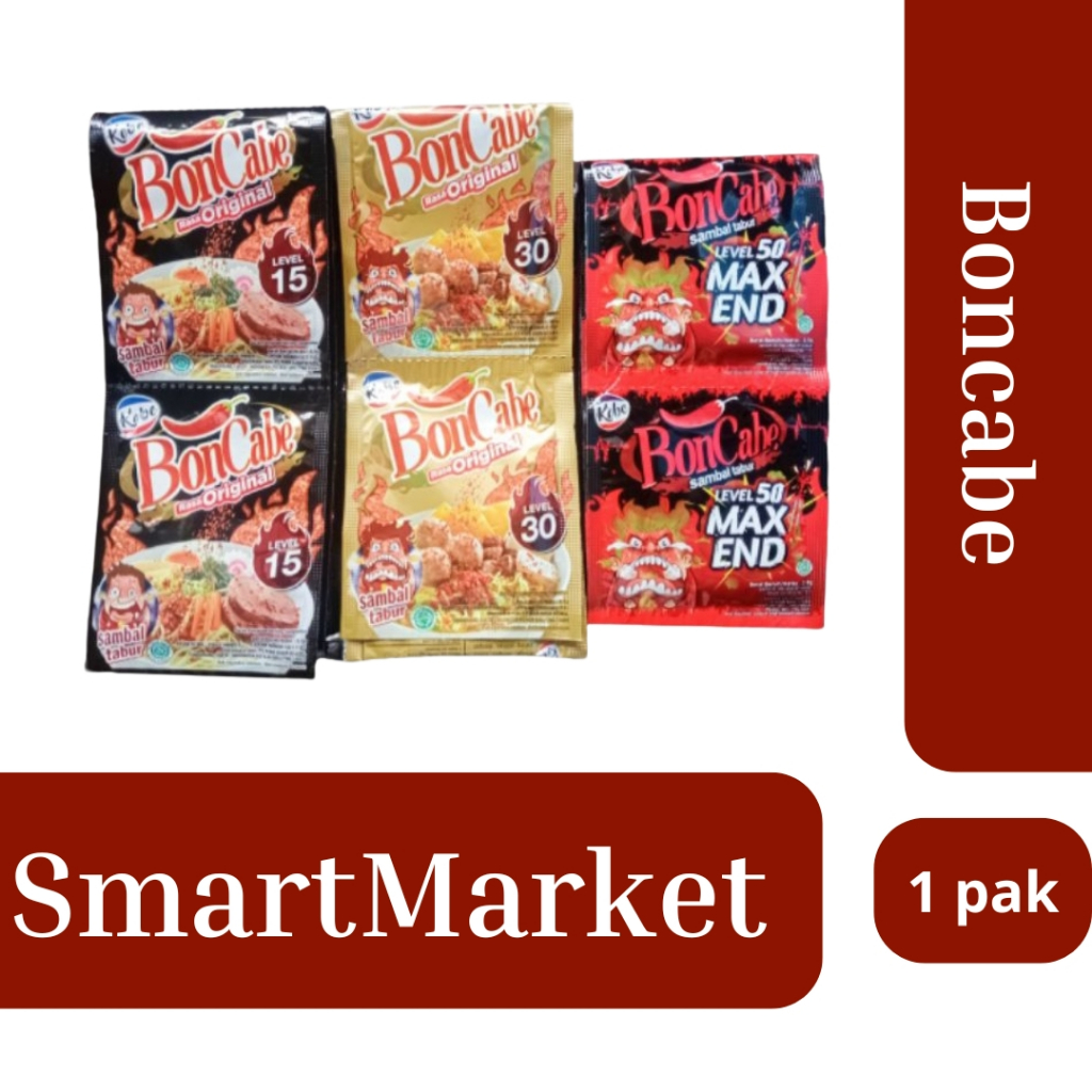 Jual Bon Cabe sambal tabur kemasan 1 renteng I berbagai varian level I ...