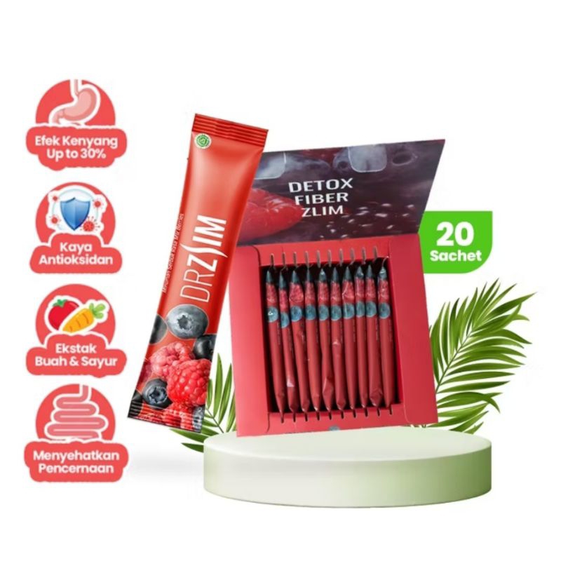 Jual DRZLIM Detox Fiber Zlim Minuman Slim Diet Pelancar Pencernaan 20 ...