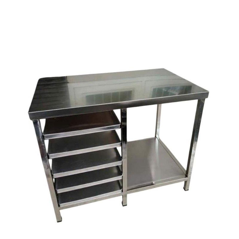 Jual Meja Baking Stainless stell 100 x 65 x 75 cm Knock Dow | Meja ...