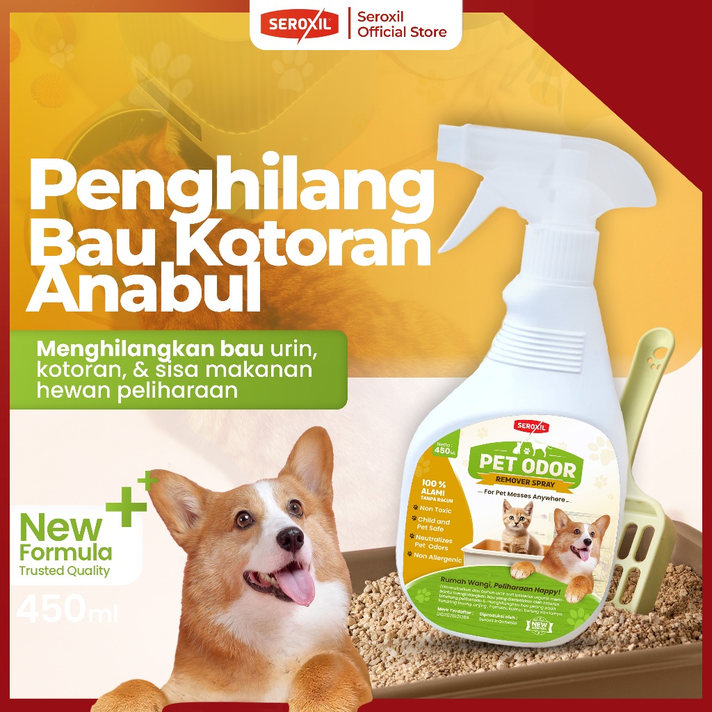 Jual Seroxil Pet Odor Remover Spray 450ml - Penghilang Bau Pipis Pesing ...