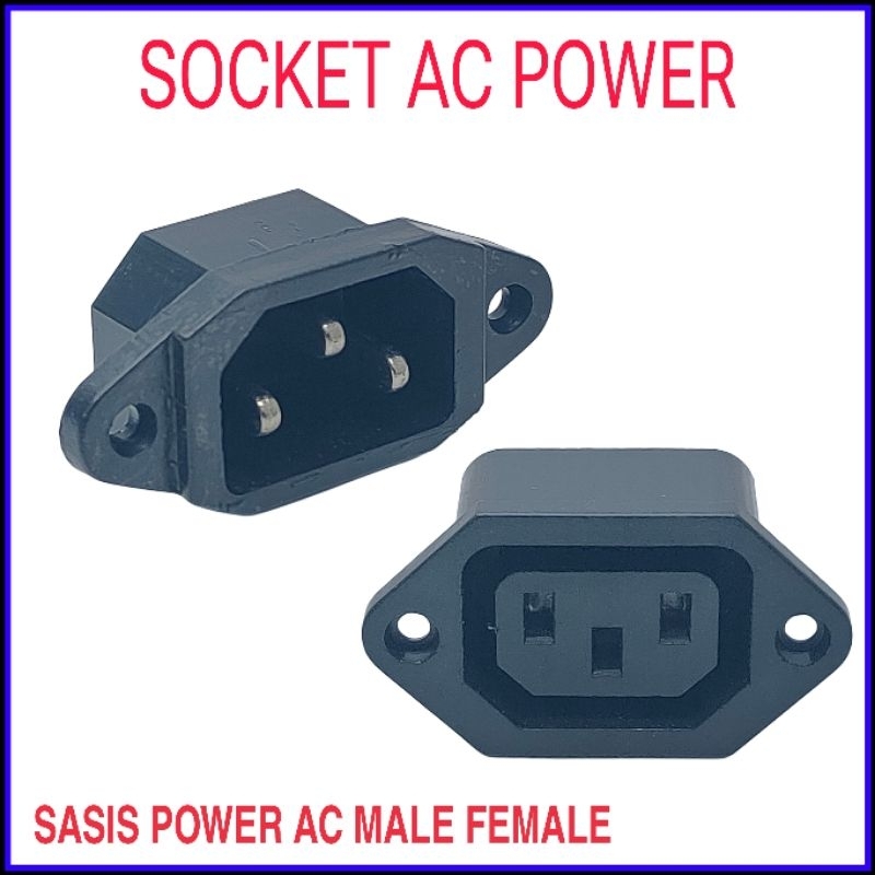 Jual Jack AC komputer Male Female Body / Sasis Male Female AC Computer ...