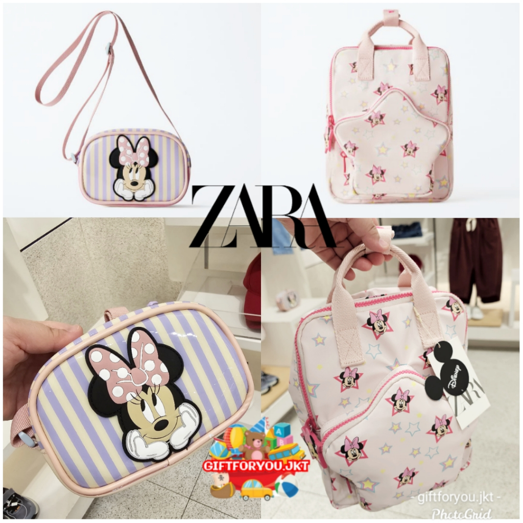 Jual Zara Tas Ransel Selempang Shopper Mickey Minnie Mouse Bag Fashion ...