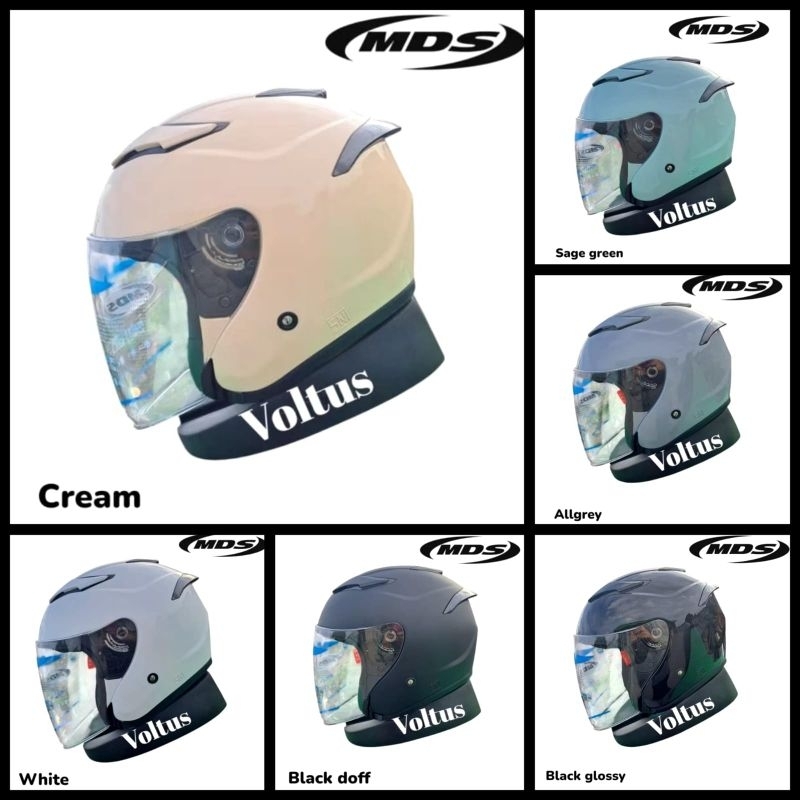 Jual HELM half face mds VOLTUS ORIGINAL DAN SNI | Shopee Indonesia