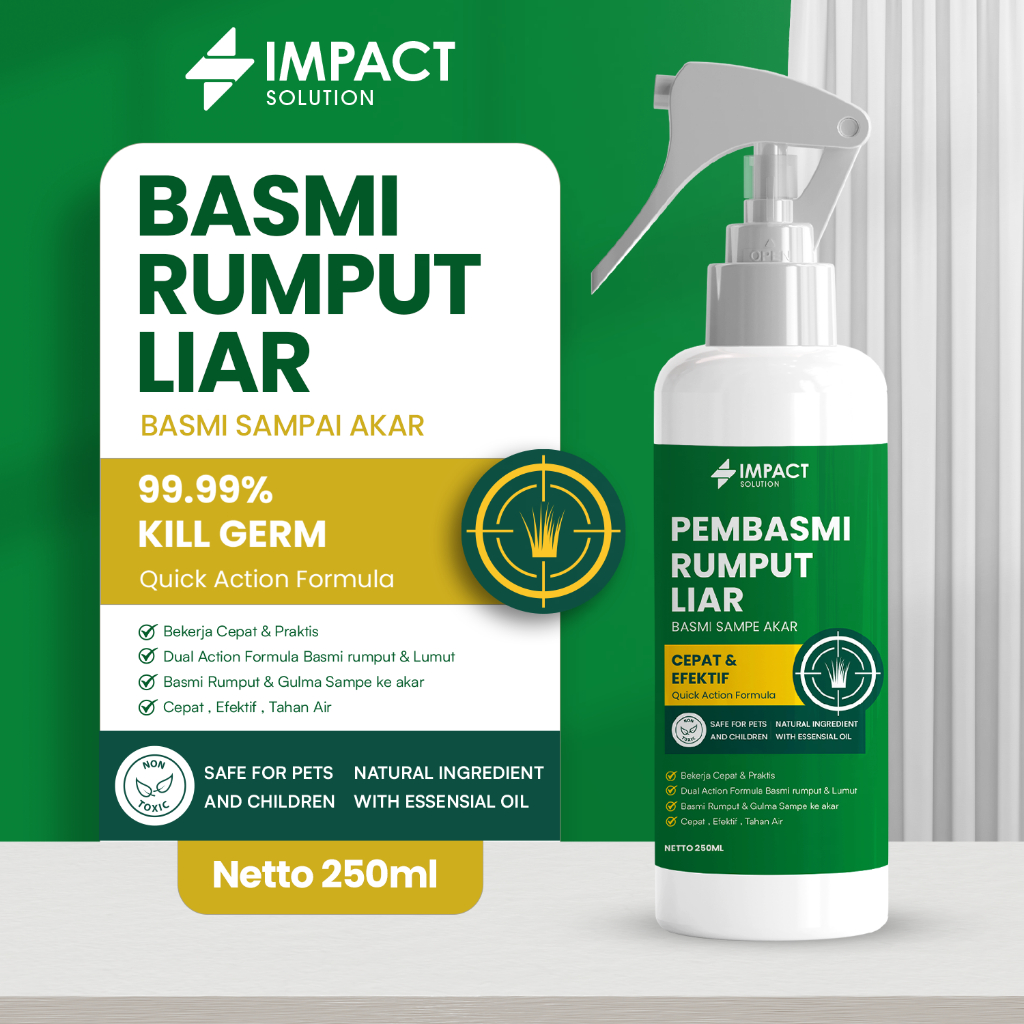 Jual IMPACT Racun Rumput Paling Ampuh Rondap Pembasmi Rumput Liar Sray ...