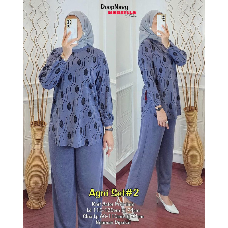Jual Agni Set #2 Knit Aster Premium Wanita | Shopee Indonesia