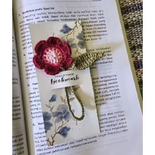 Jual Pembatas buku rajut bunga (bonus freebies) | Shopee Indonesia