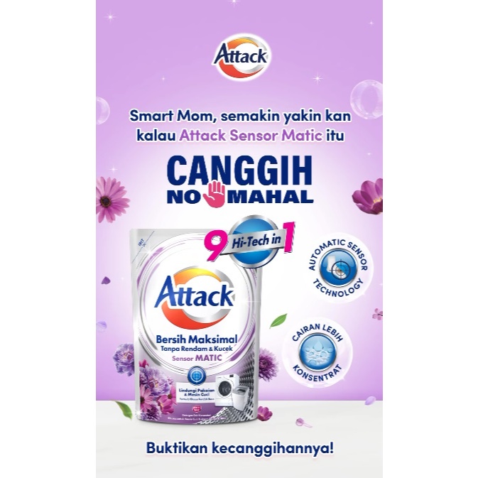Jual KAO ATTACK Plus Softener, Hygiene Plus Protection, & Sensor Matic Liquid 1200 ml Sabun Cuci ...