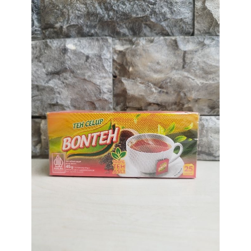 Jual 1box (25kantong) teh BONTEH 100% DAUN TEH pilihan teh celup aroma ...