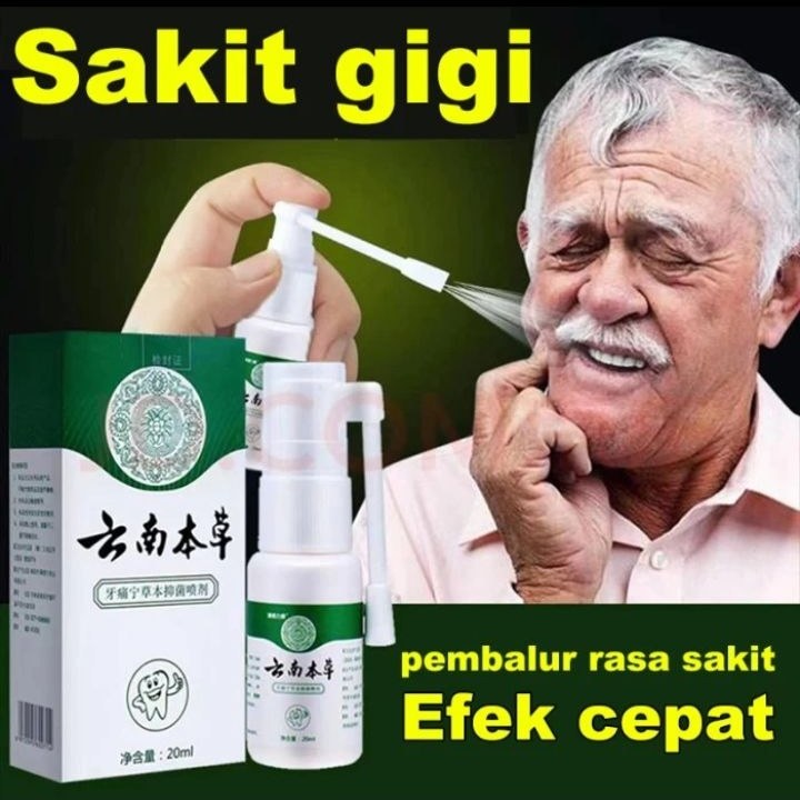 Jual AMPUH Spray Obat sakit gigi berlubang herbal semprot -paling ampuh untuk sakit gigi ...