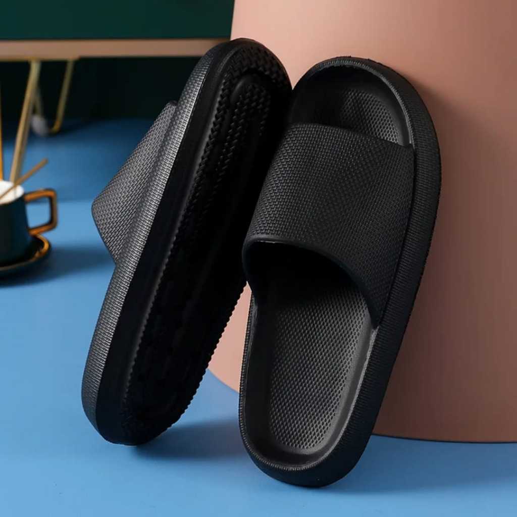 Jual Sandal Slop Polos Karet Anti Licin untuk Pria Sandal Rumah dan ...