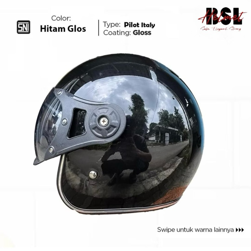 Jual Helm Bogo Pilot Premium Retro Full Leher Vespa Dewasa Pria dan ...