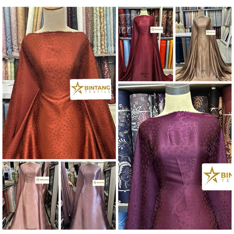 Jual Kain Alana Silk Jacquard emboss premium / bahan gamis atasan tunik ...