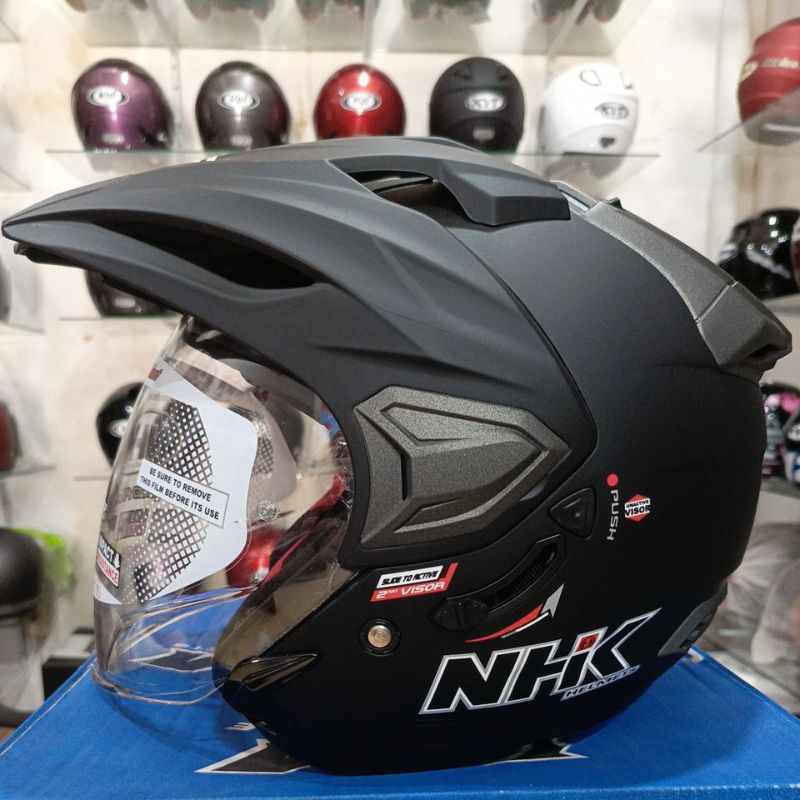 Jual Helm NHK Predator Solid Half Face Original / Ada fitur Smart Sefty ...