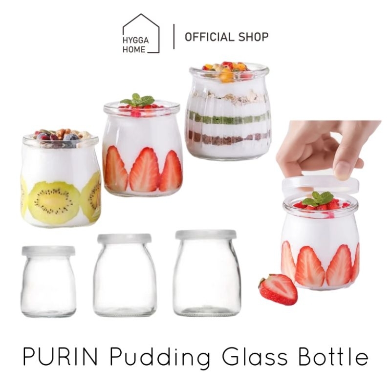 Jual Hygga Home PURIN Pudding Glass Bottle With LID Toples Kaca dengan ...