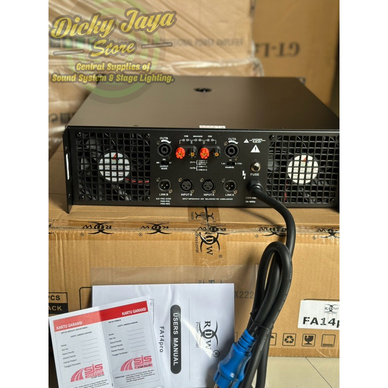 Jual POWER AMPLIFIER RDW FA14PRO / RDW FA14PRO / POWER AMPLIFIER ...