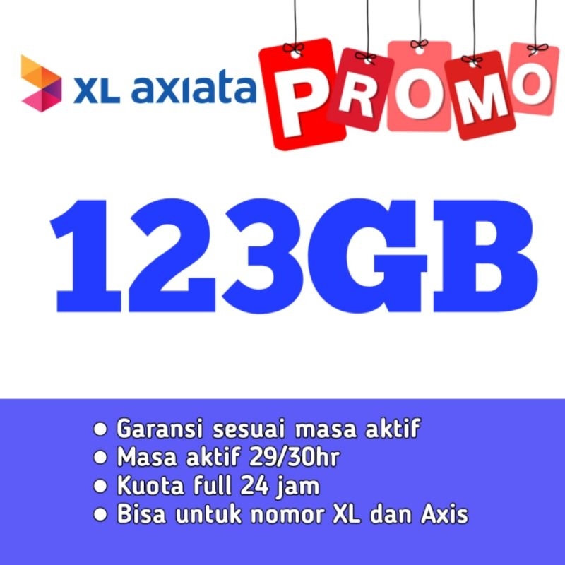 Jual PAKET DATA KUOTA XL AXIS 123GB REGULER MURAH | Shopee Indonesia