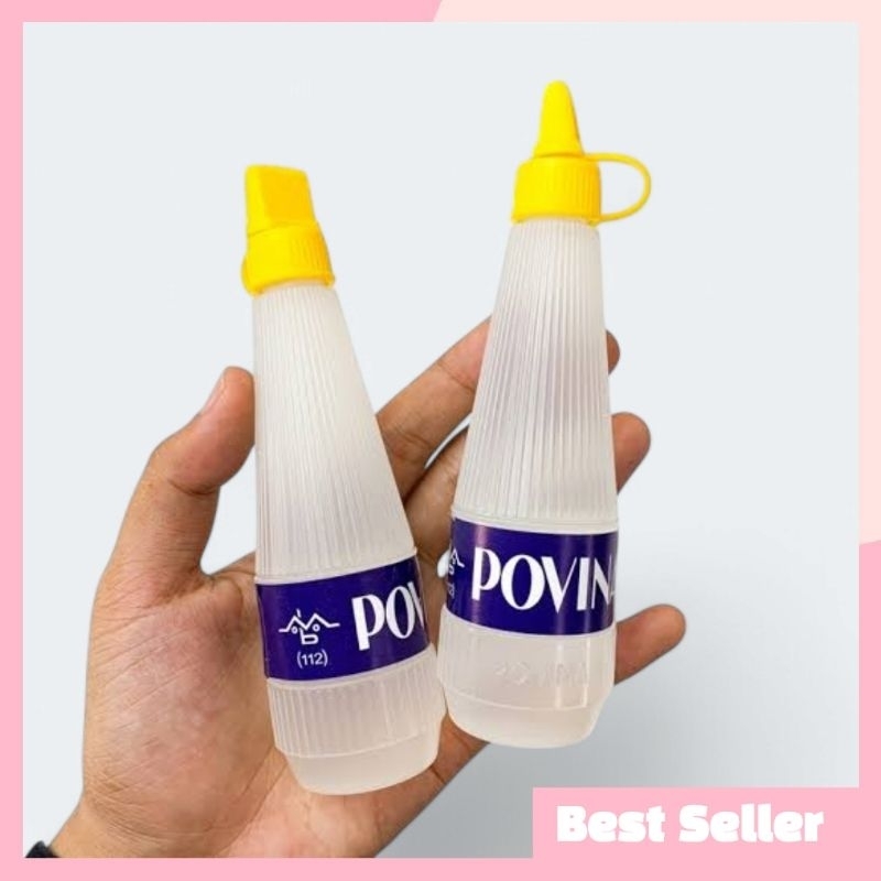 Jual Lem Kertas POVINAL No.112 75ML Ukuran Tanggung / Lem Kertas / Lem Cair 1 Lusin Isi 12 Pcs ...
