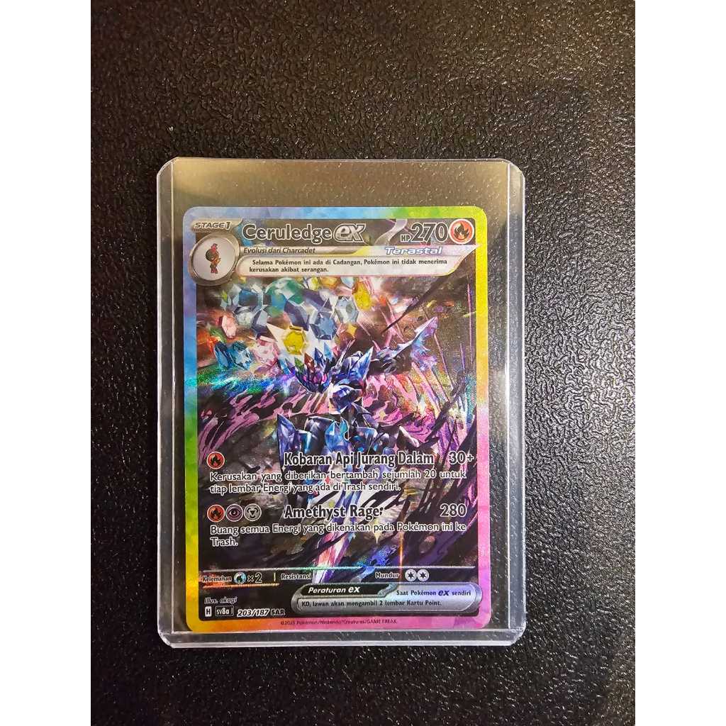 Jual Pokemon TCG Indonesia - Ceruledge ex (SAR) - 203/187 - Festival Terastal ex (SV8a) | Shopee ...