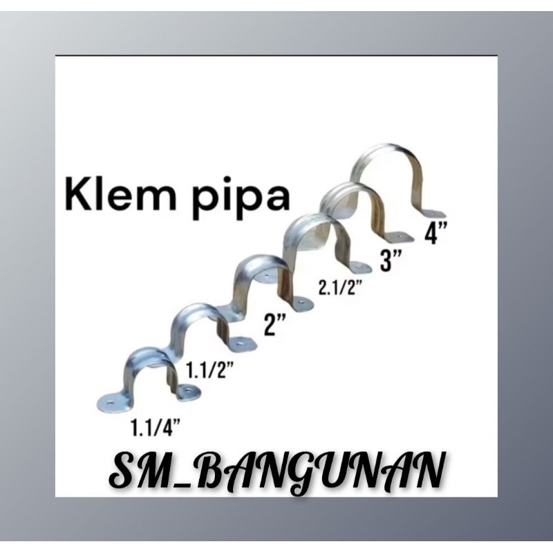 Jual KLEM BESI DINDING PIPA UKURAN 1.1/4”, 1.1/2”, 2”, 2.1/2”, 3”, 4 ...