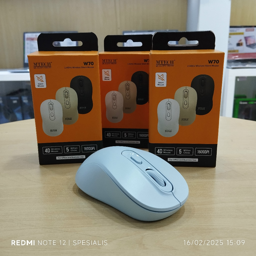 Jual Mouse Wireless Silent M-Tech W70 2.4 Ghz incude Battery | Shopee Indonesia