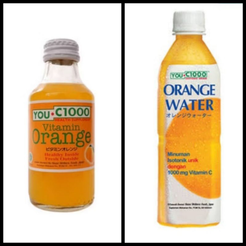 Jual [1 botol] You C 1000 botol beling 140 ml Orange / botol plastik ...