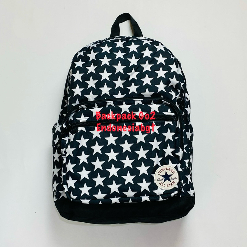 Jual Tas Converse Go 2 Backpack Black and white Stars Brand New Map ...