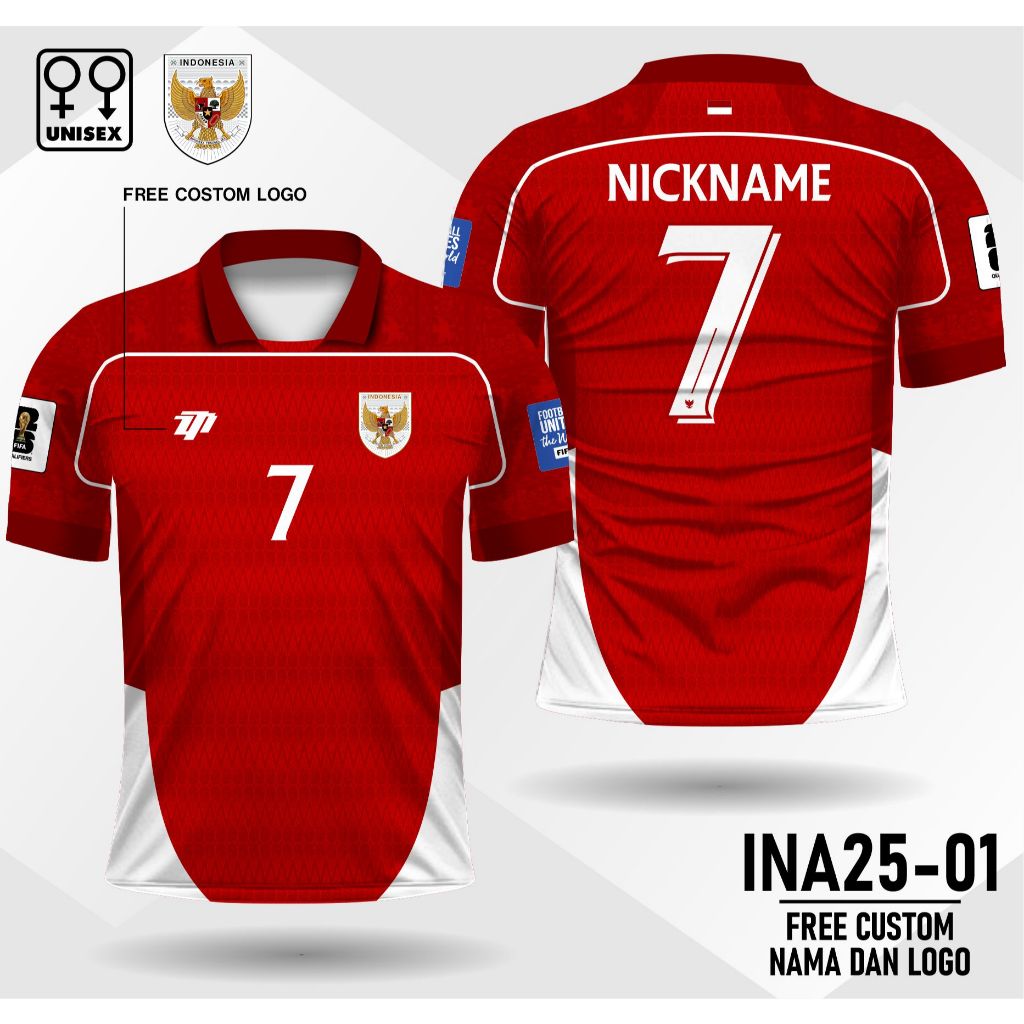 Jual Jersey Home Timnas Indonesia 2025 Fantasy Bahan Emboss Topo ...