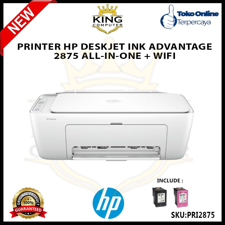 Jual PRINTER HP DESKJET INK ADVANTAGE 2875 ALL-IN-ONE+WIFI Garansi Resmi | Shopee Indonesia