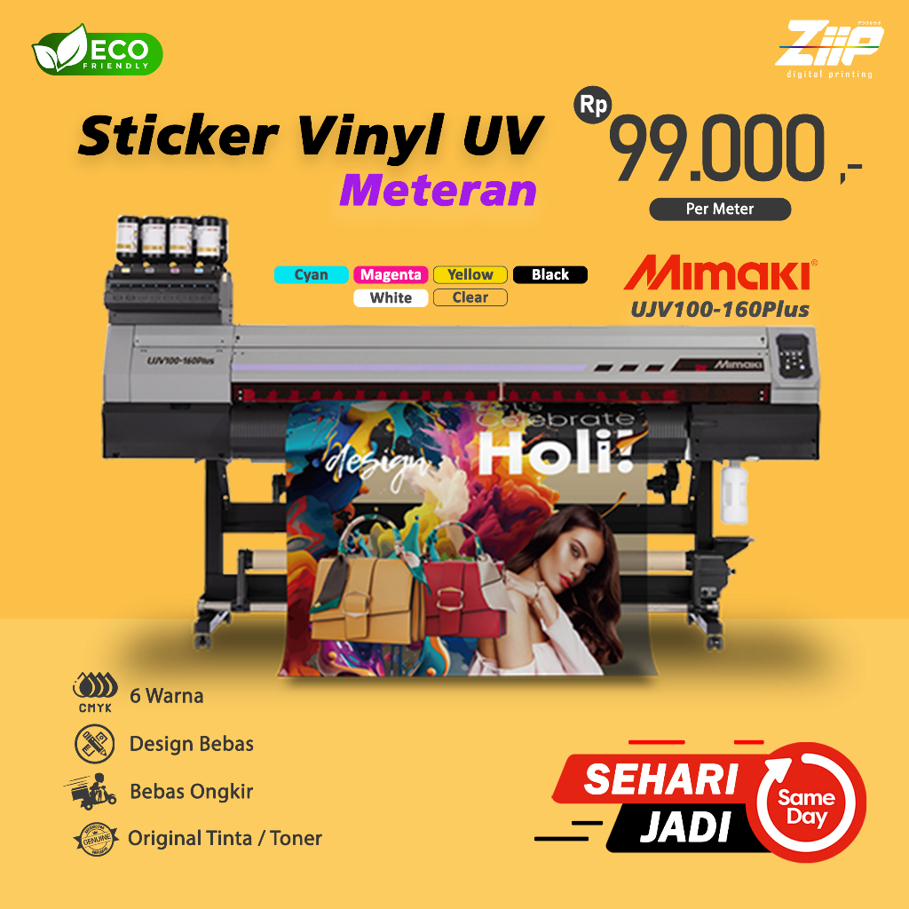 Jual Cetak Sticker UV Vinyl Meteran Indoor Outdoor | Shopee Indonesia