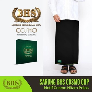 Jual Sarung BHS Cosmo Gold Motif K26 PPH / Sarung BHS Cosmo Hitam Polos ...