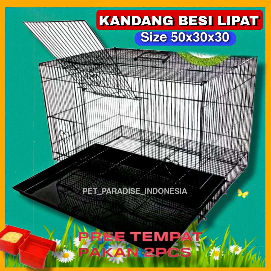 Jual PPI- Kandang Besi Lipat 50x30x30 Kandang Kucing Anjing Kelinci ...
