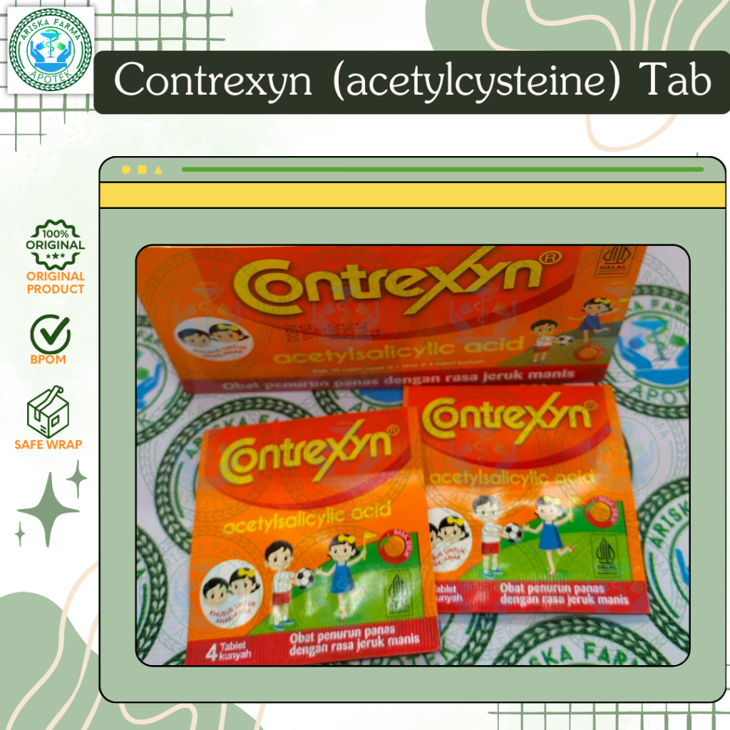 Jual Contrexyn (acetylcysteine) Tab per strip | Shopee Indonesia