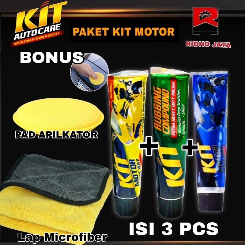 Jual PAKET Isi 3 kit Motor Paste Wax Metallic 60g + Kit Rubbing ...