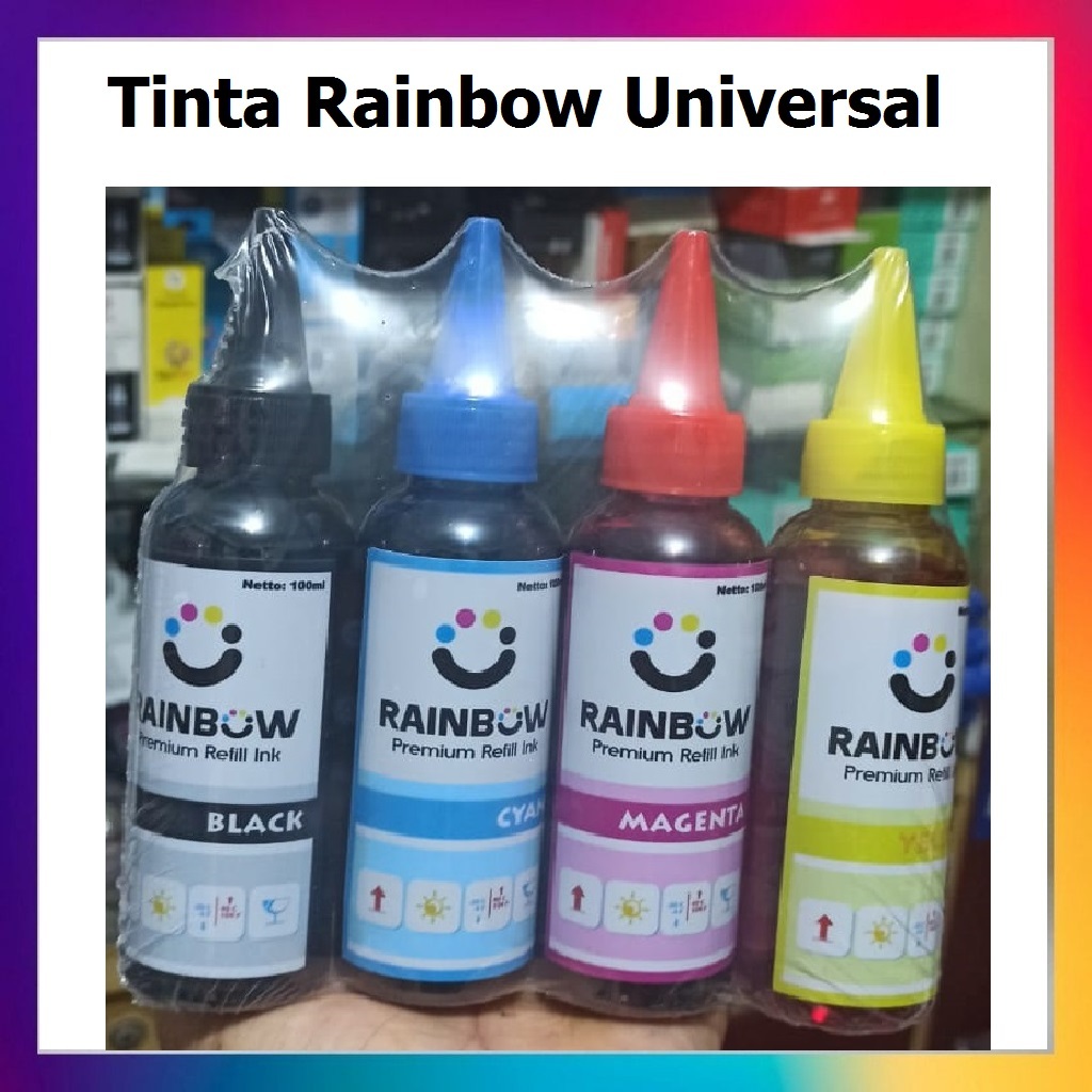 Jual Rainbow Tinta Refil /Tinta isi Ulang Universal Bisa Untuk Printer ...